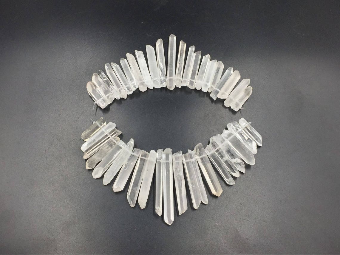 Make Your Crystal Tiara/crown Raw Quartz Crystal Points Matte Quartz ...