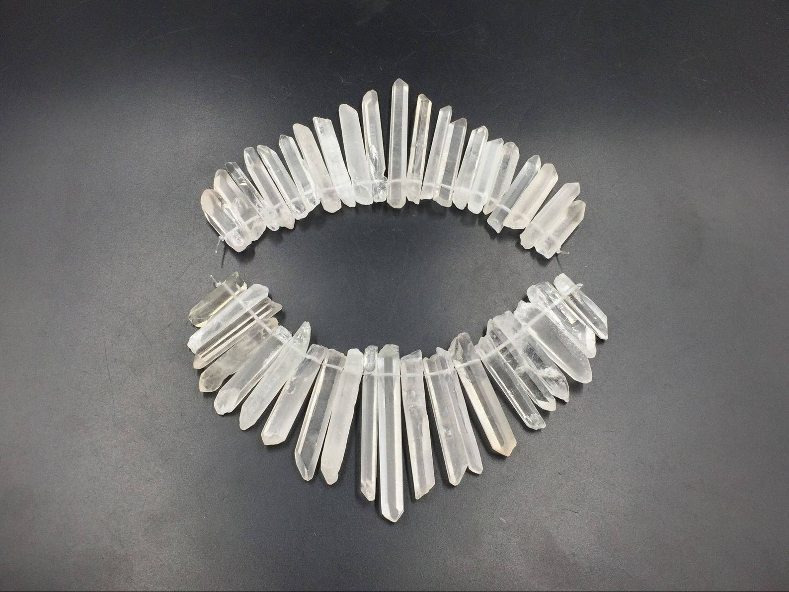 Make Your Crystal Tiara/crown Raw Quartz Crystal Points Matte Quartz ...
