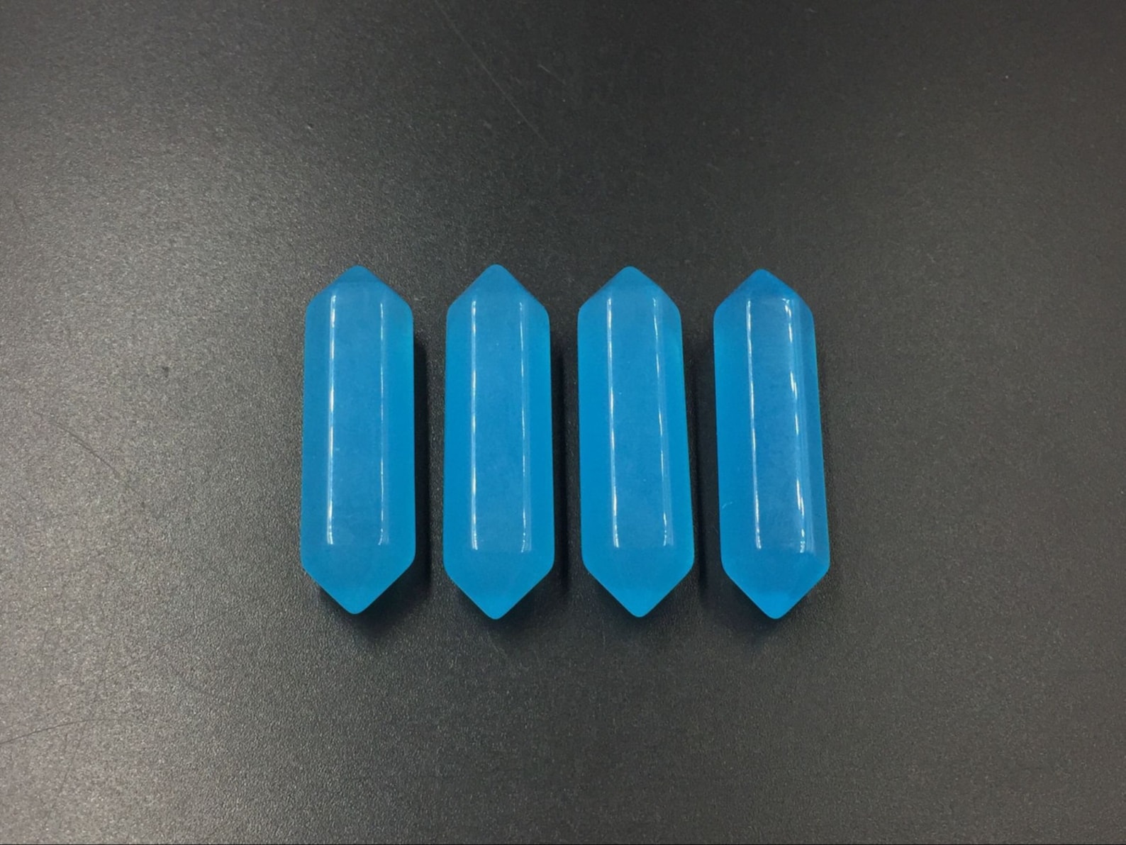 Blue Glass Crystal Points Double Terminated Crystal Wand Blue - Etsy