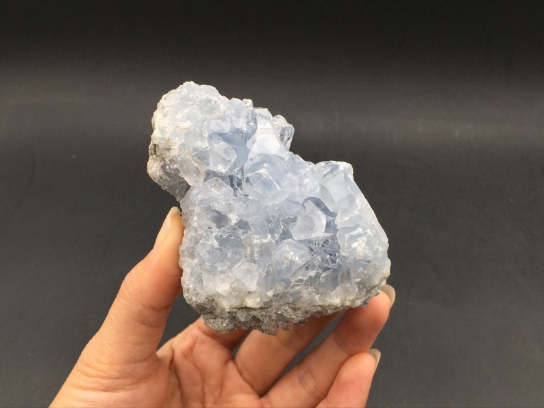 Raw Celestite Crystal Geode Cluster Light Blue Celestite Geode Angelic ...