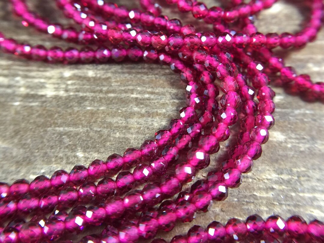 2mm Faceted Ruby Beads Micro Faceted Round Ruby Beads Lab-made ...