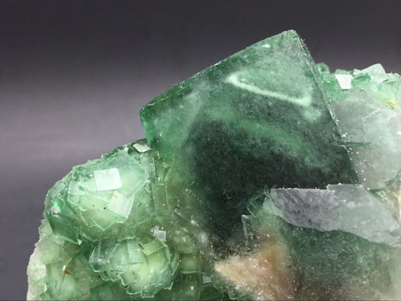 Large Green Fluorite Cluster Fluorite Cubes Raw Cubic Fluorite - Etsy