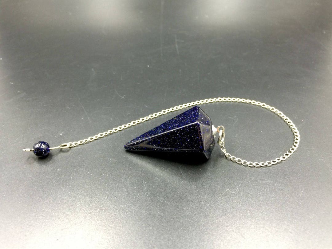 Blue Goldstone Pendulum Crystal Pendulum Gemstone Pendulum Pendant ...