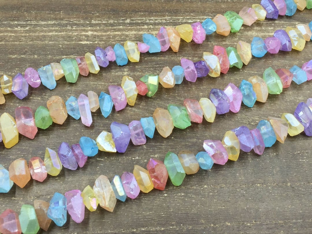 Multicolor Quartz Crystal Points Raw Crystal Quartz Nuggets Mix Color ...