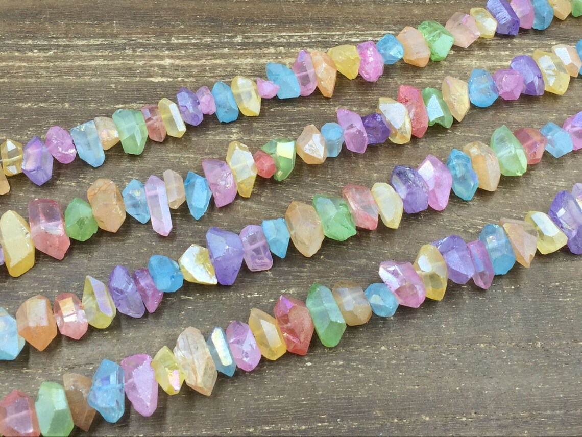 Multicolor Quartz Crystal Points Raw Crystal Quartz Nuggets Mix Color ...