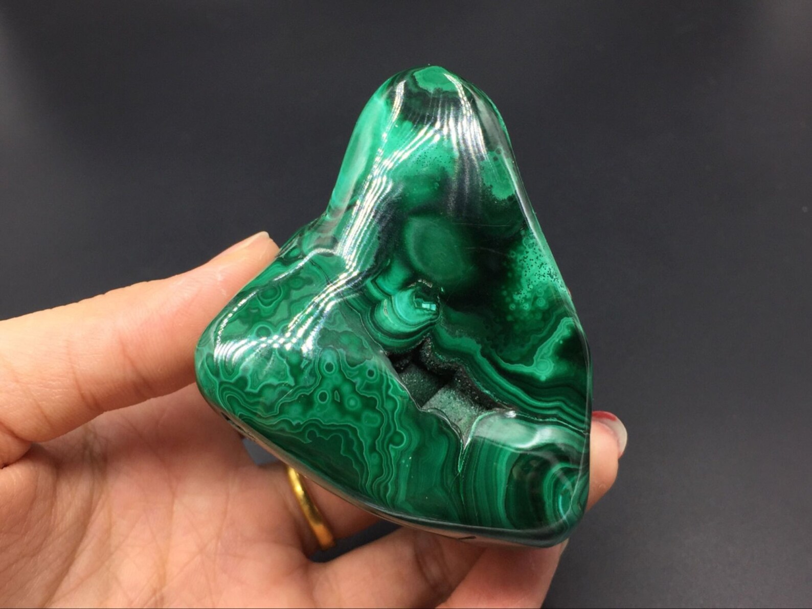 Polished Malachite Specimen Crystal Green Malachite Chrysocolla Stone ...