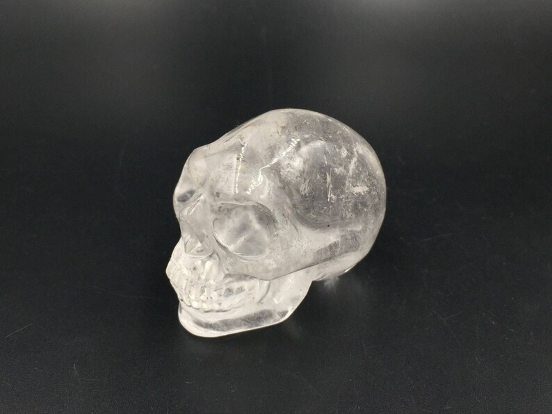 Clear Quartz Crystal Skull Natural Realistic Quartz Skull | Etsy