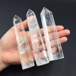 4.75"-5.5" Large Clear Quartz Crystal Tower Standing Point Clear ...