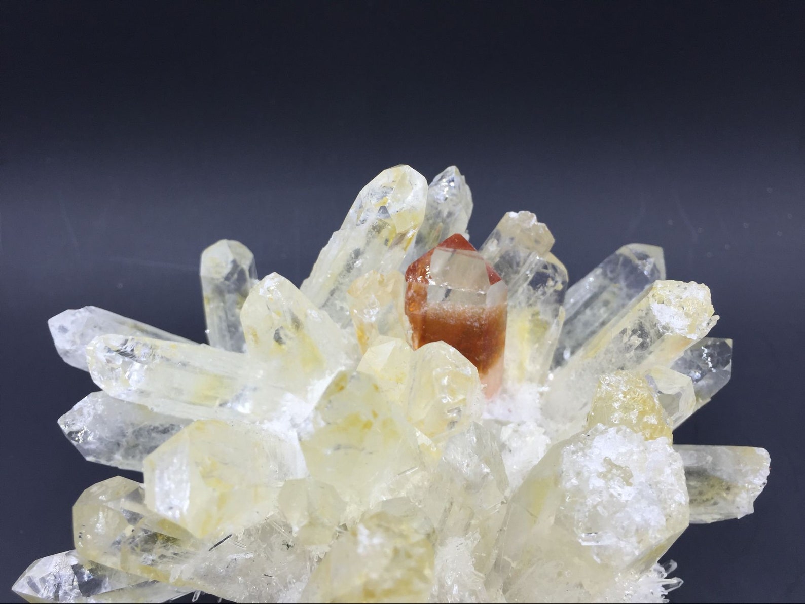 1.9lbs Large Yellow Quartz Cluster With Orange Phantom Quartz | Etsy