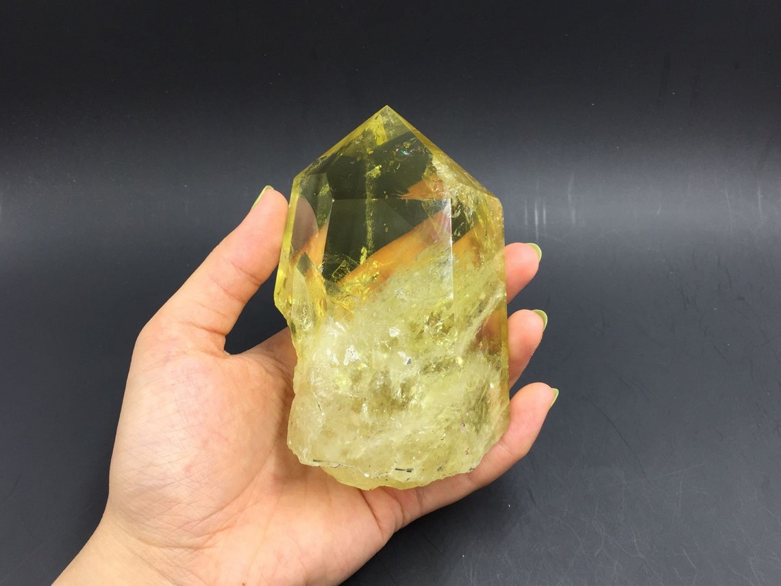 4.5 Extra Large Citrine Tower Point Clear Yellow Citrine - Etsy