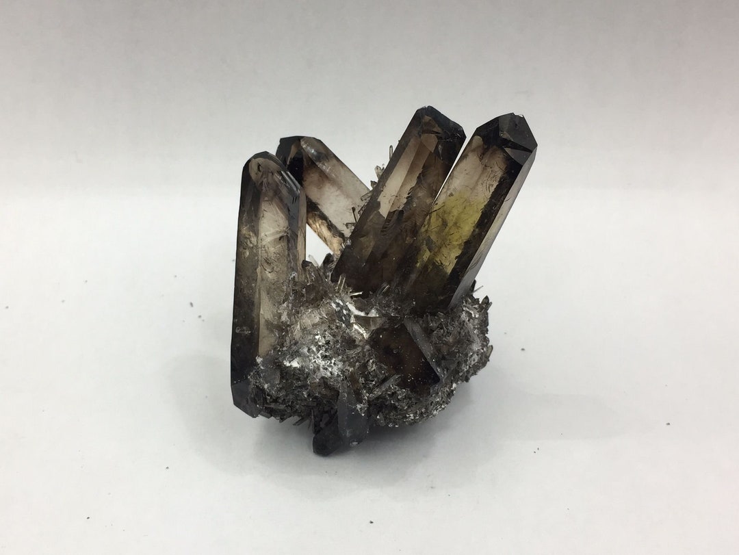 Irradiated Smoky Quartz Cluster Dark Smoky Quartz Crystal Cluster ...