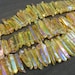 Polished Orange Quartz Point Beads Crystal Points Spike Beads Graduated ...