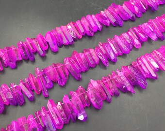 Mulitcolor Raw Crystal Points Raw Quartz Point Beads Mix Color Crystal ...