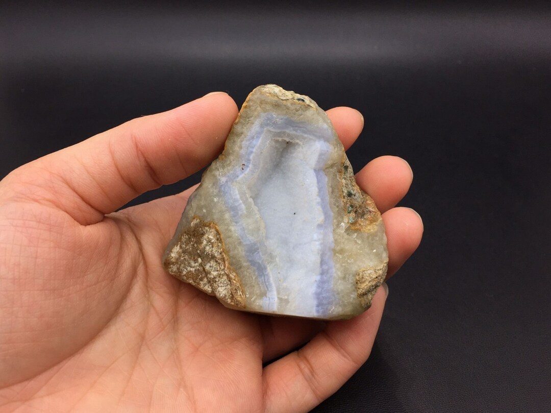 Blue Lace Agate Geode Cluster Natural Raw Blue Lace Agate Druzy Blue ...