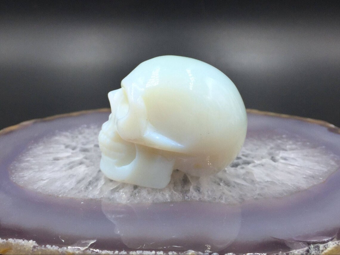 Natural Gemstone Opalite Skull Realistic Carving Crystal Skull | Etsy
