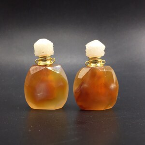 Faceted Agate Perfume Bottle Essential Oil Diffuser Bottle Gemstone ...