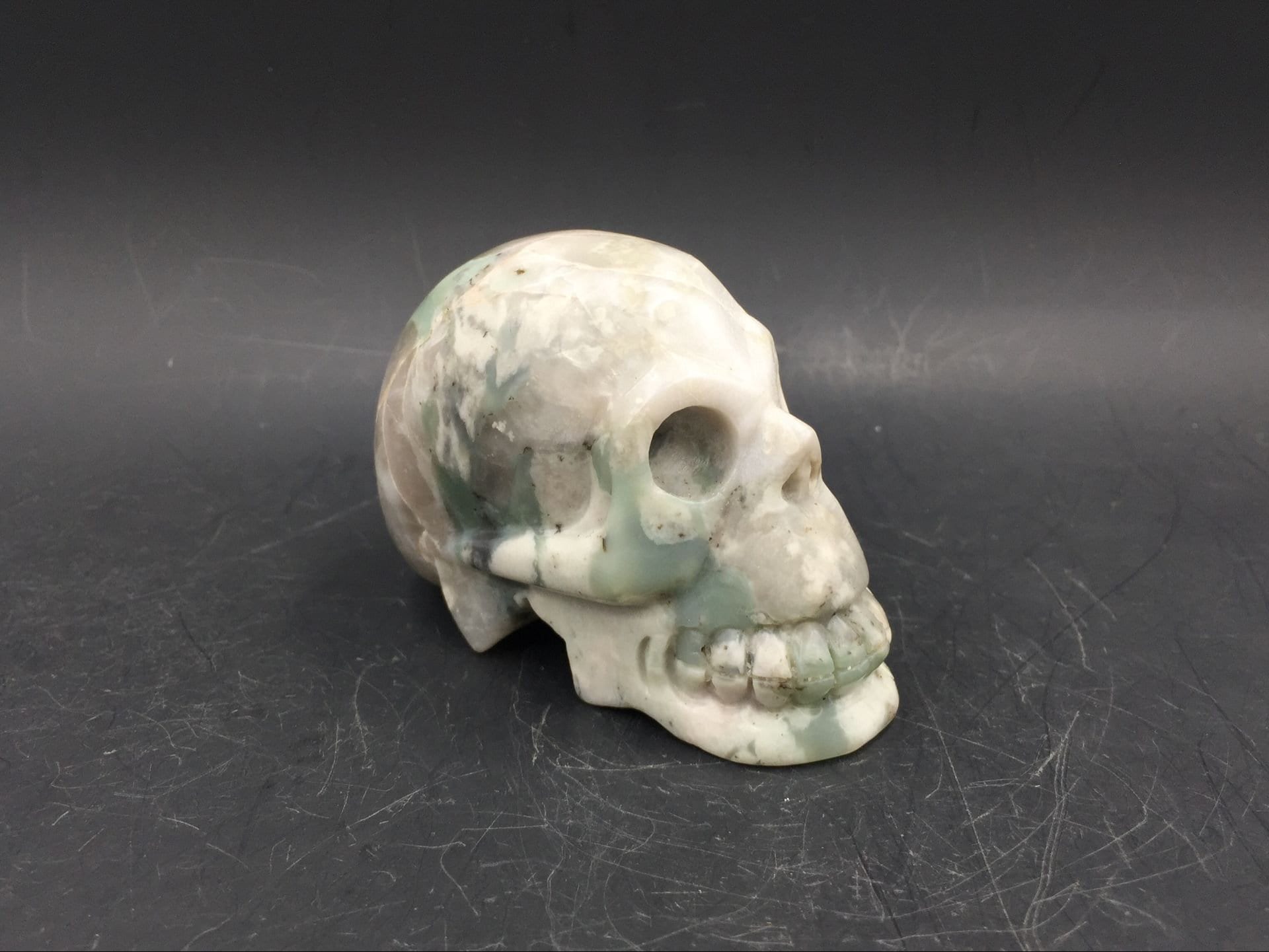 3 White&green Jade Skull Realistic Carving Crystal Skull | Etsy