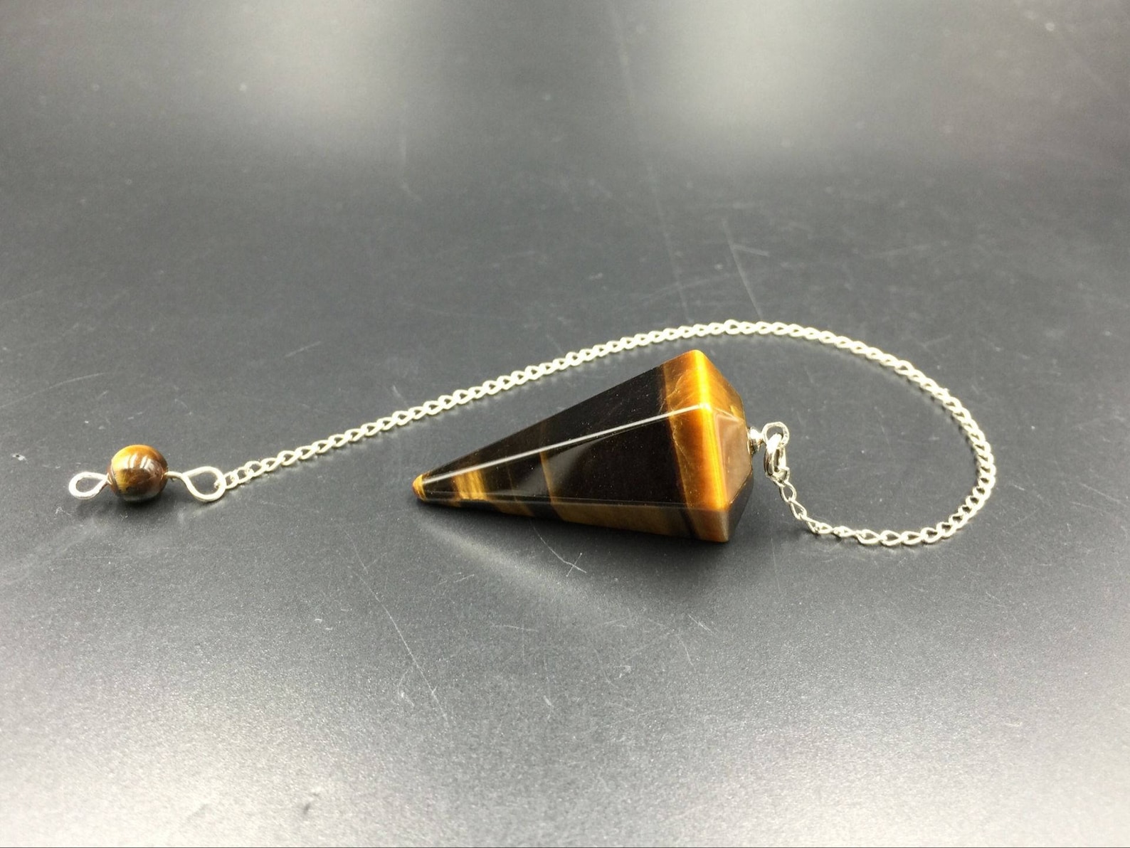 Tiger Eye Pendulum Crystal Pendulum Gemstone Pendulum Pendant Dowsing ...