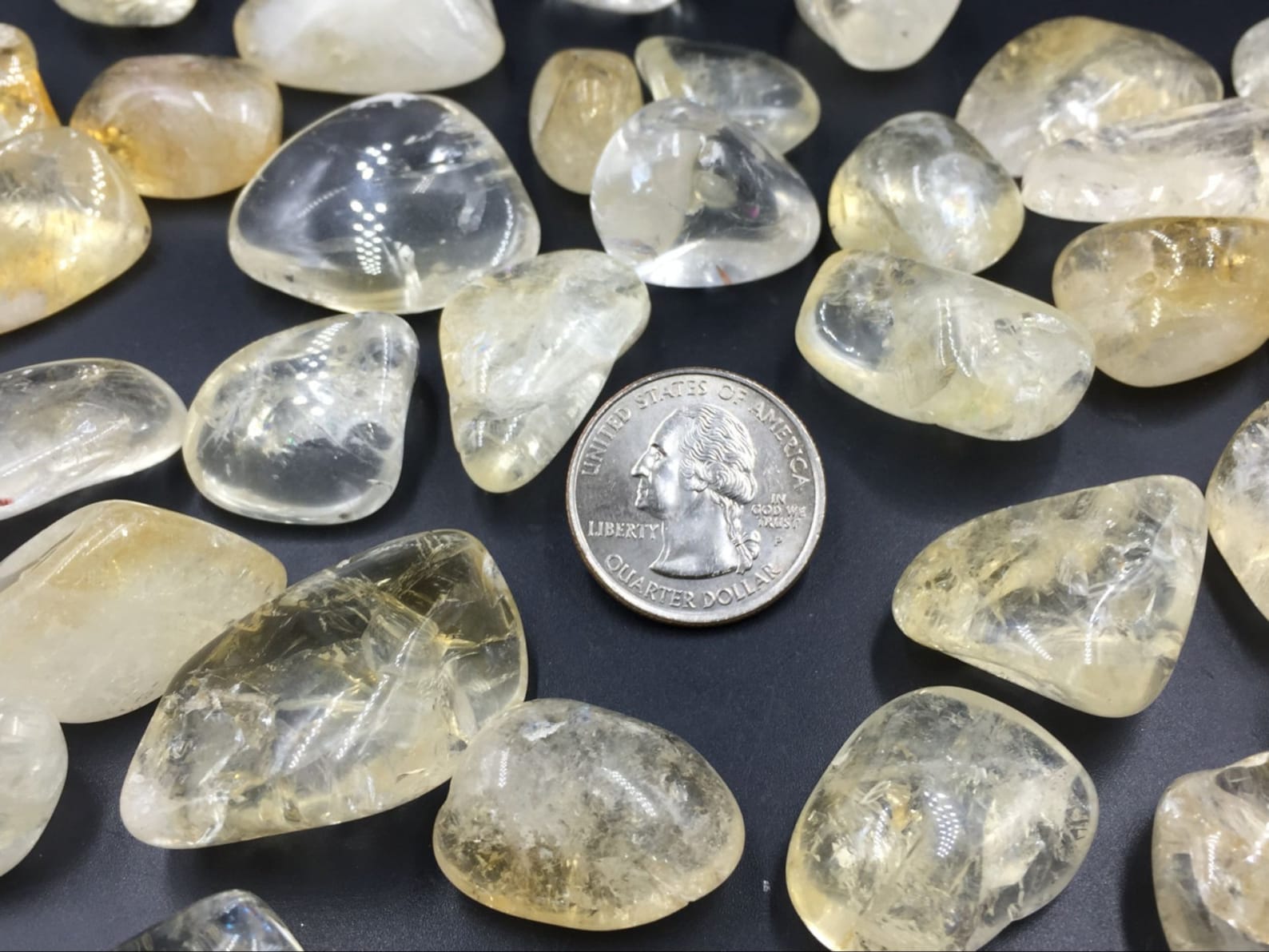 Citrine Quartz Crystal Tumbled Stone Yellow Citrine Tumbled - Etsy