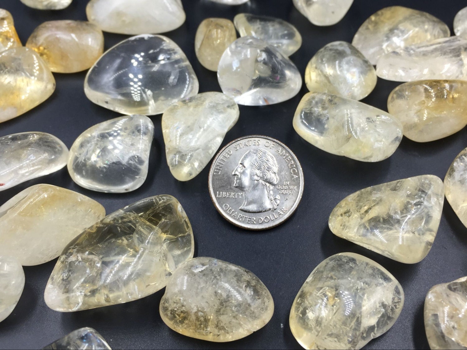 Citrine Quartz Crystal Tumbled Stone Yellow Citrine Tumbled | Etsy