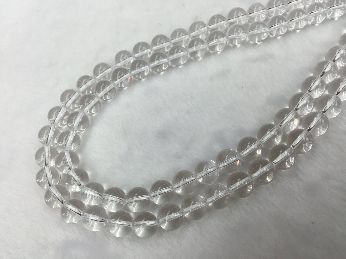 Natural Clear Quartz Beads Round Smooth Gemstone Beads 4 - Etsy