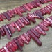 Tiny Frosted Red Crystal Points Matte Red Quartz Point Beads Bulk ...