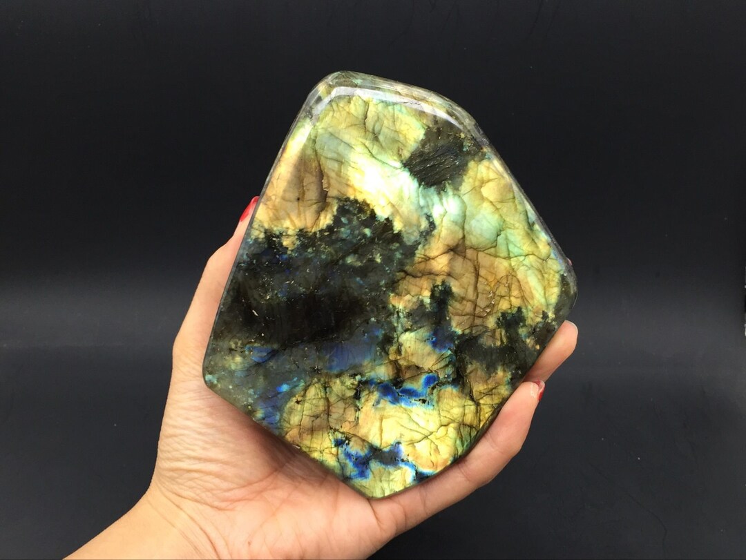 Polished Labradorite Stone Specimen Flashy Large Labradorite Crystal ...