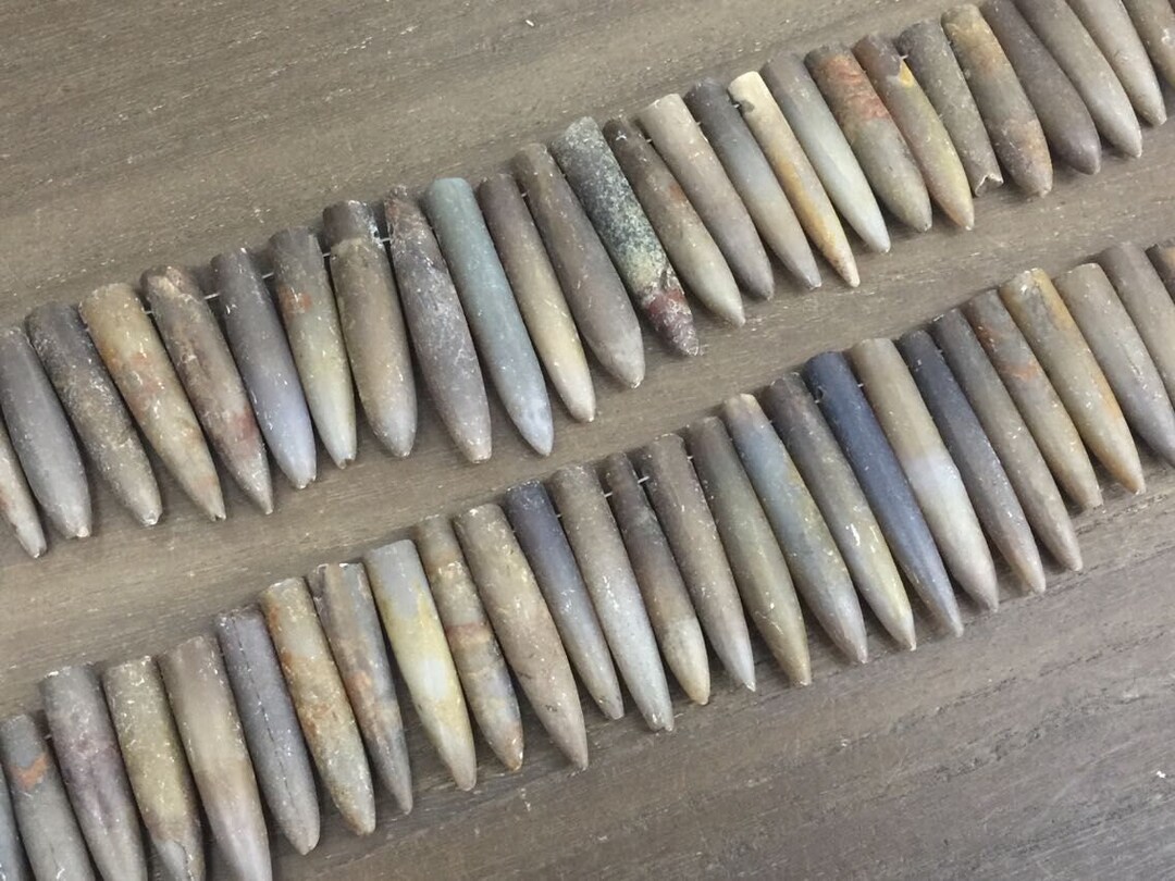 Raw Gemstone Spike Dagger Beads Pendants Charms Graduated Long - Etsy