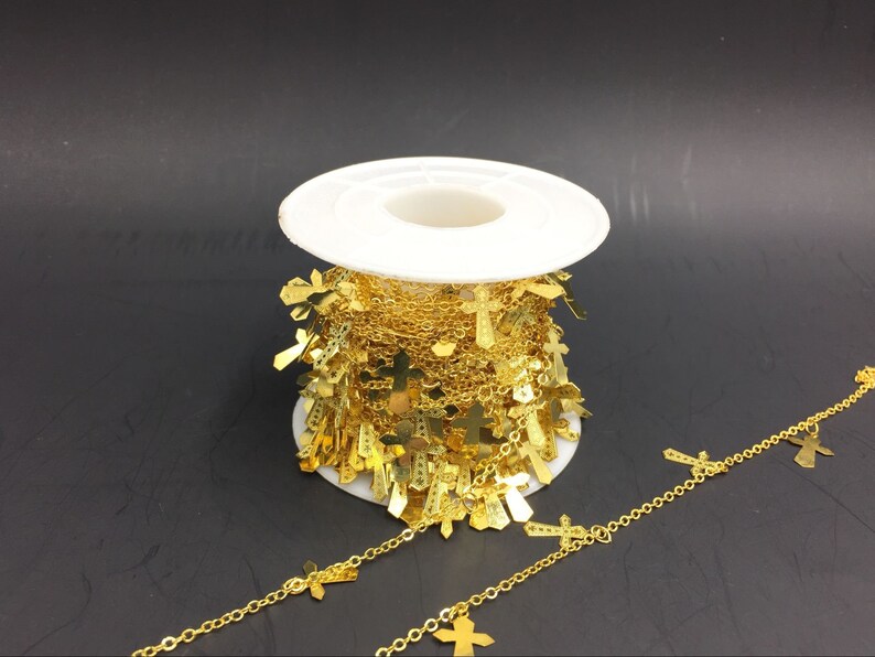 Cross Charm Chain Drop Chains Dangling Cross Chain Jewelry - Etsy