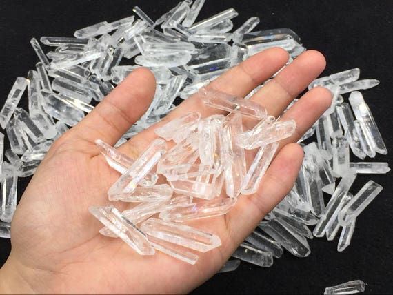 Undrilled Water Clear Quartz Crystal Points Rough Bulk Quartz - Etsy
