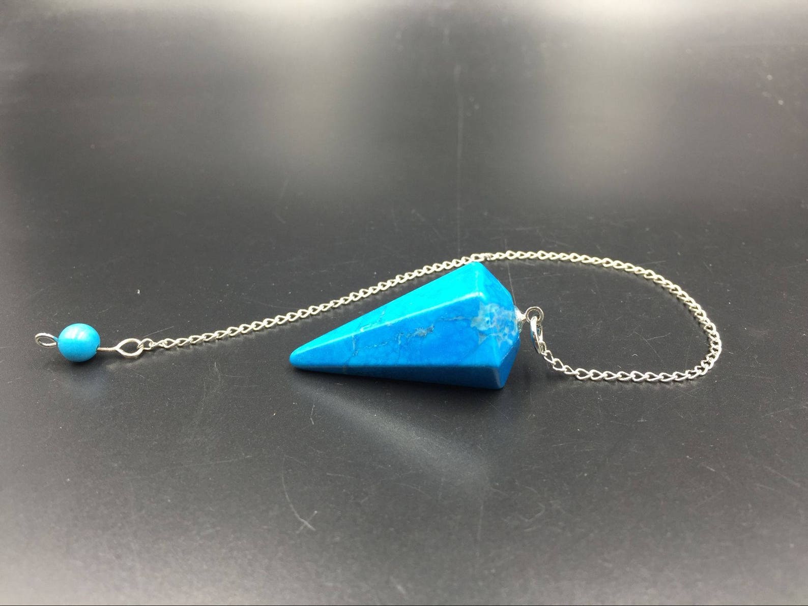 Blue Turquoise Pendulum Crystal Pendulum Gemstone Pendulum Pendant ...