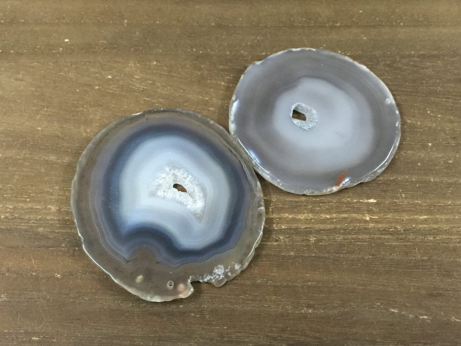 Large Agate Slices Gray Agate Coaster Large Agate Druzy Slice - Etsy