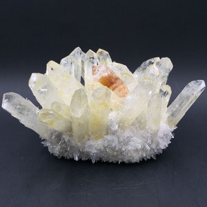 1.65lbs Large Yellow Quartz Cluster With Orange Phantom Quartz Point ...