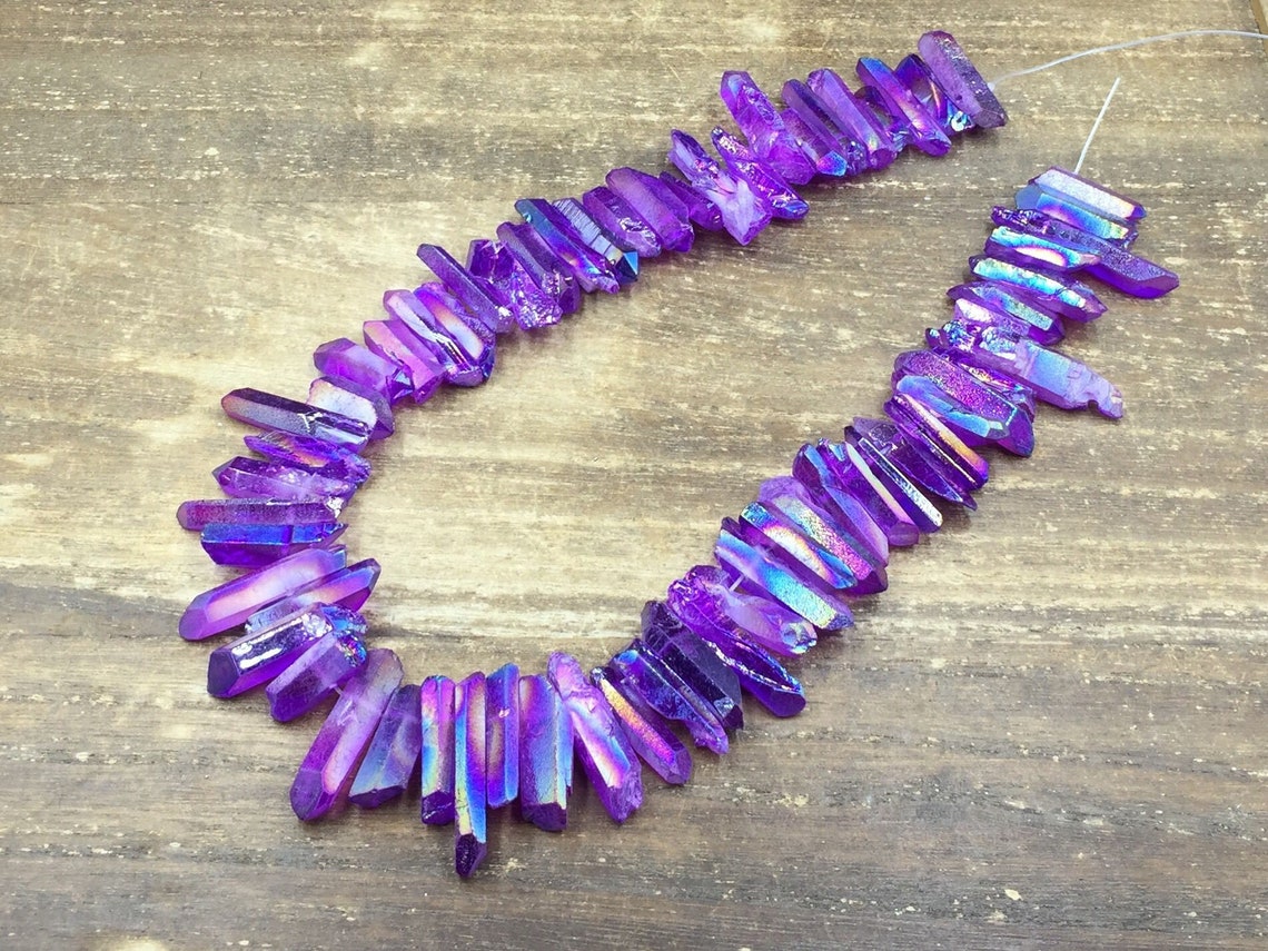 Tiny Raw Purple Aura Quartz Point Purplish Fuchsia Crystal - Etsy