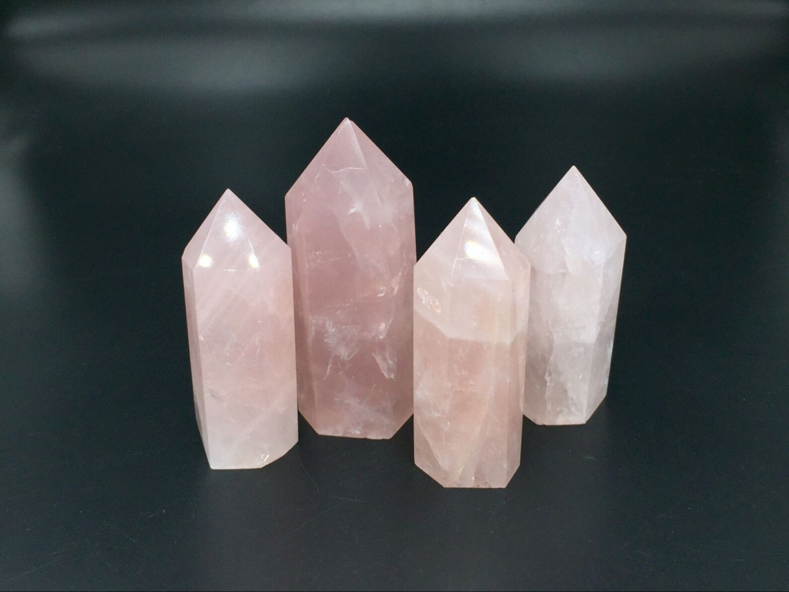 Rose Quartz Crystal Tower Point Pink Crystal Obelisk Standing Point ...
