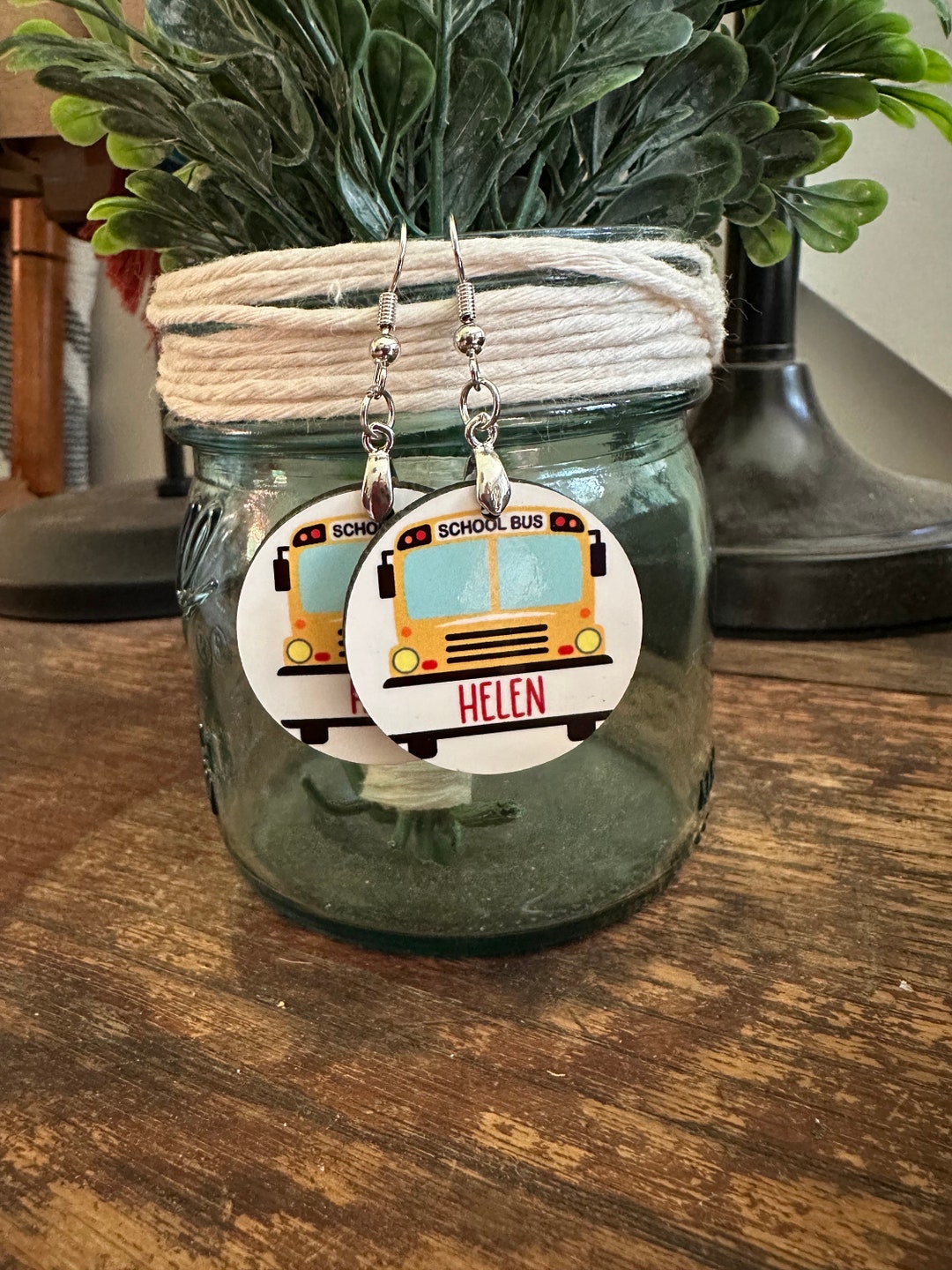 Personalized Custom Teacher Appreciation Dangle Earrings. Custom Made ...