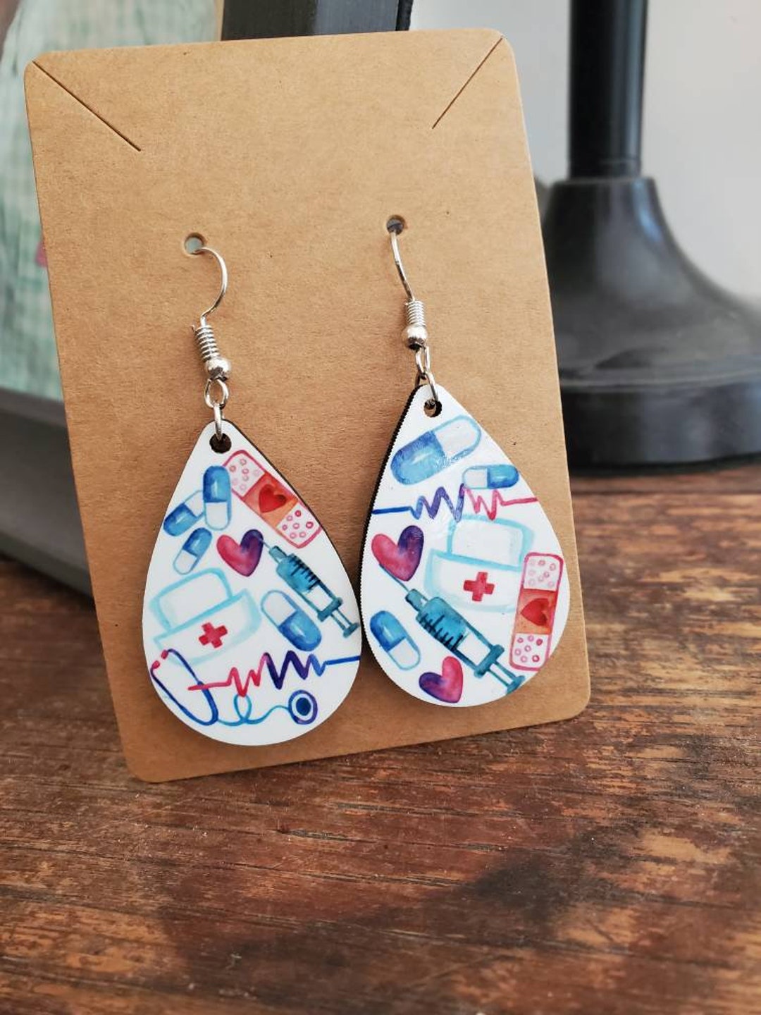 Nurse Dangle Earrings. Gifts for Nurses/rns/cnas/lpn/medical Assistants ...