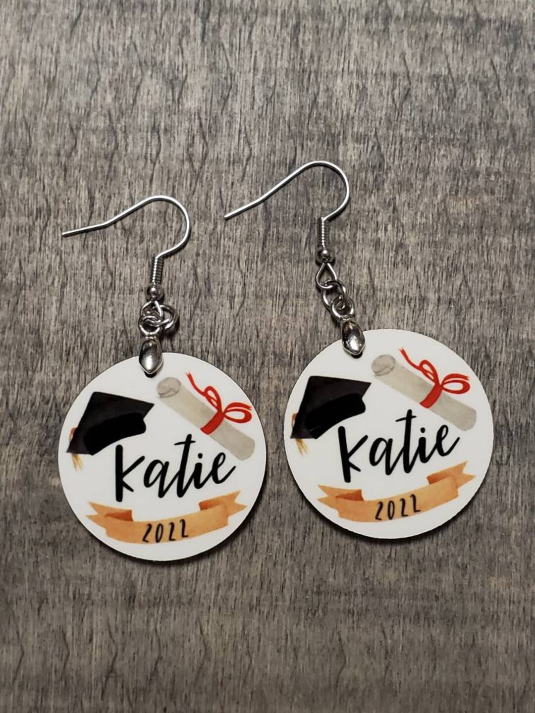 Personalized Custom Graduation Dangle Earrings. Monogram Name for ...