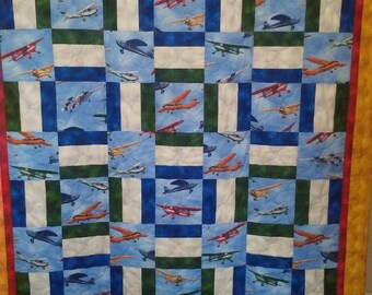 Airplane quilt | Etsy