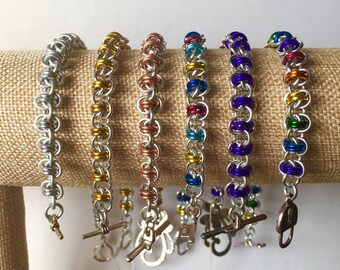 Customizable Aura Weave Chain Maille Necklace With Spikes. - Etsy