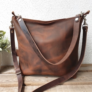 Leather Purse for Women, Chocolate Brown, High Quality, Effortless ...