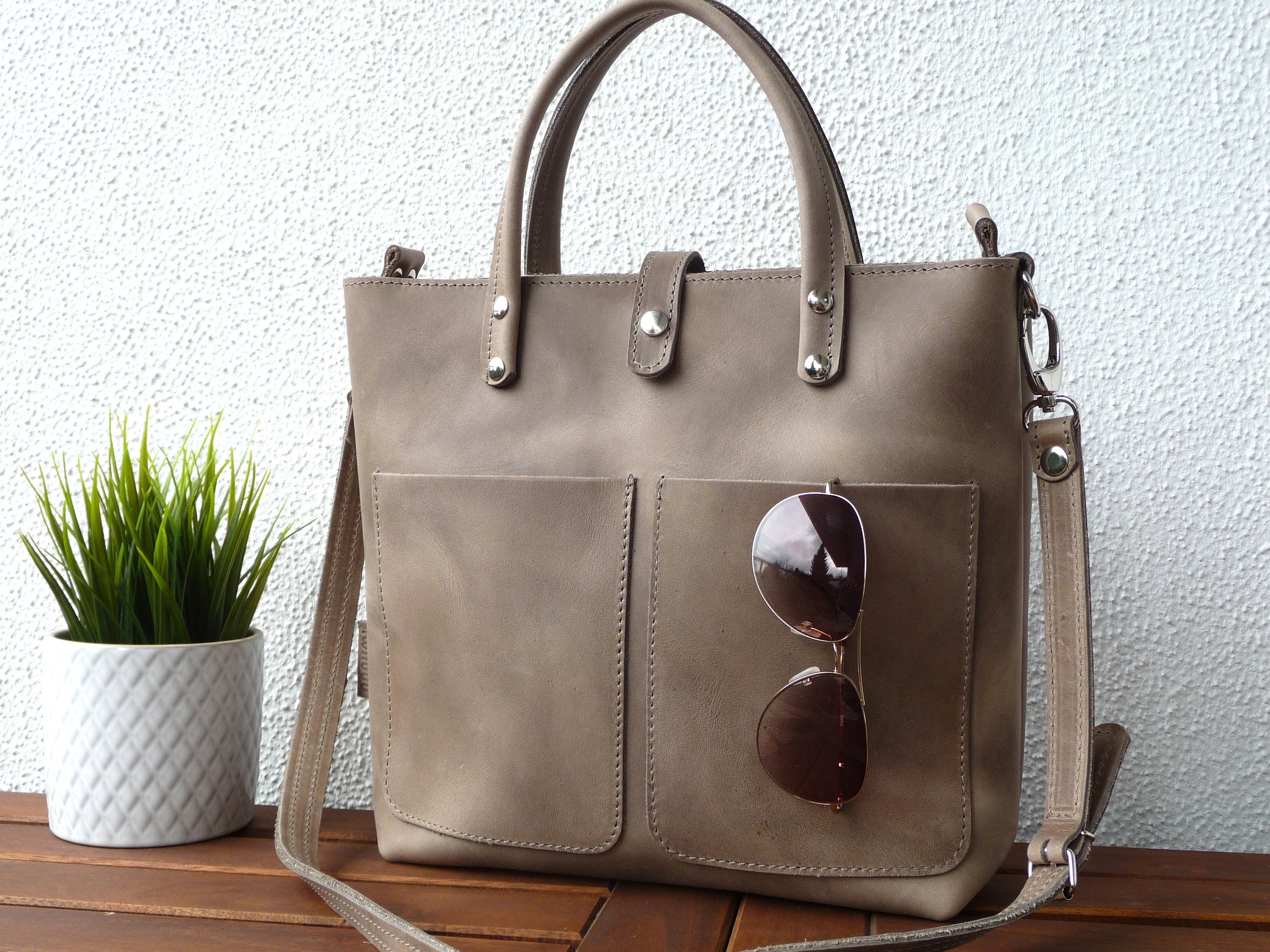 GREY LEATHER BAG Crossbody Bag Grey Leather Handbag With Top - Etsy