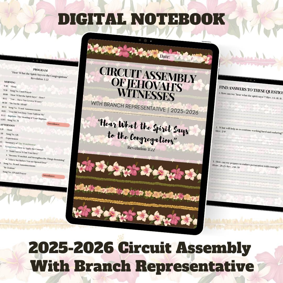 JW Circuit Assembly Digital Notebook 2025-2026: Branch Representative ...