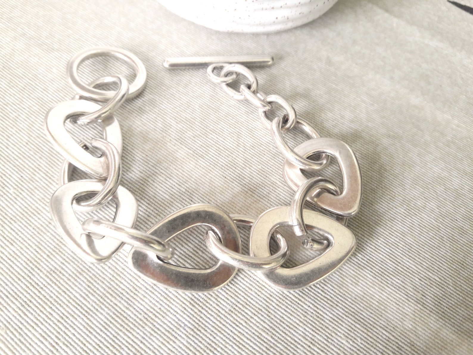 Silver Chunky Bracelet Chain,chunky Bracelet,silver Stack Bracelet for ...