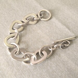 Silver Chunky Bracelet Chain,chunky Bracelet,silver Stack Bracelet for ...