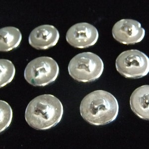 Set of 12 Ivory Buttons With Silver Edging and Backs - Etsy