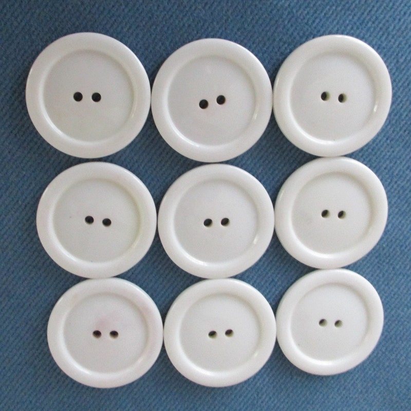 White Buttons - Etsy