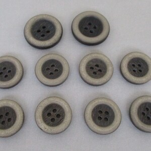 Two-tone Tan and Cocoa Brown Buttons, Lot of 10, Two Sizes, Reversible ...