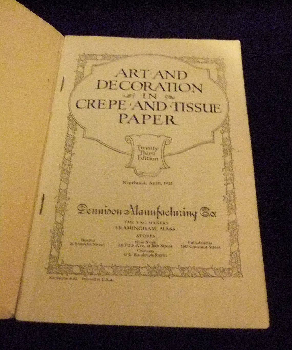 Art Decoration in Crepe and Tissue Paper, Dennison Manufacturing ...