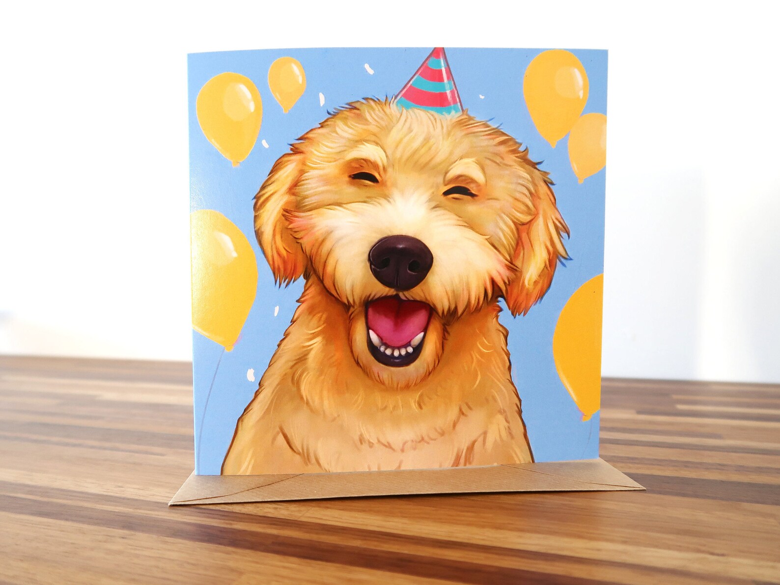 Happy Labradoodle Birthday Card | Etsy